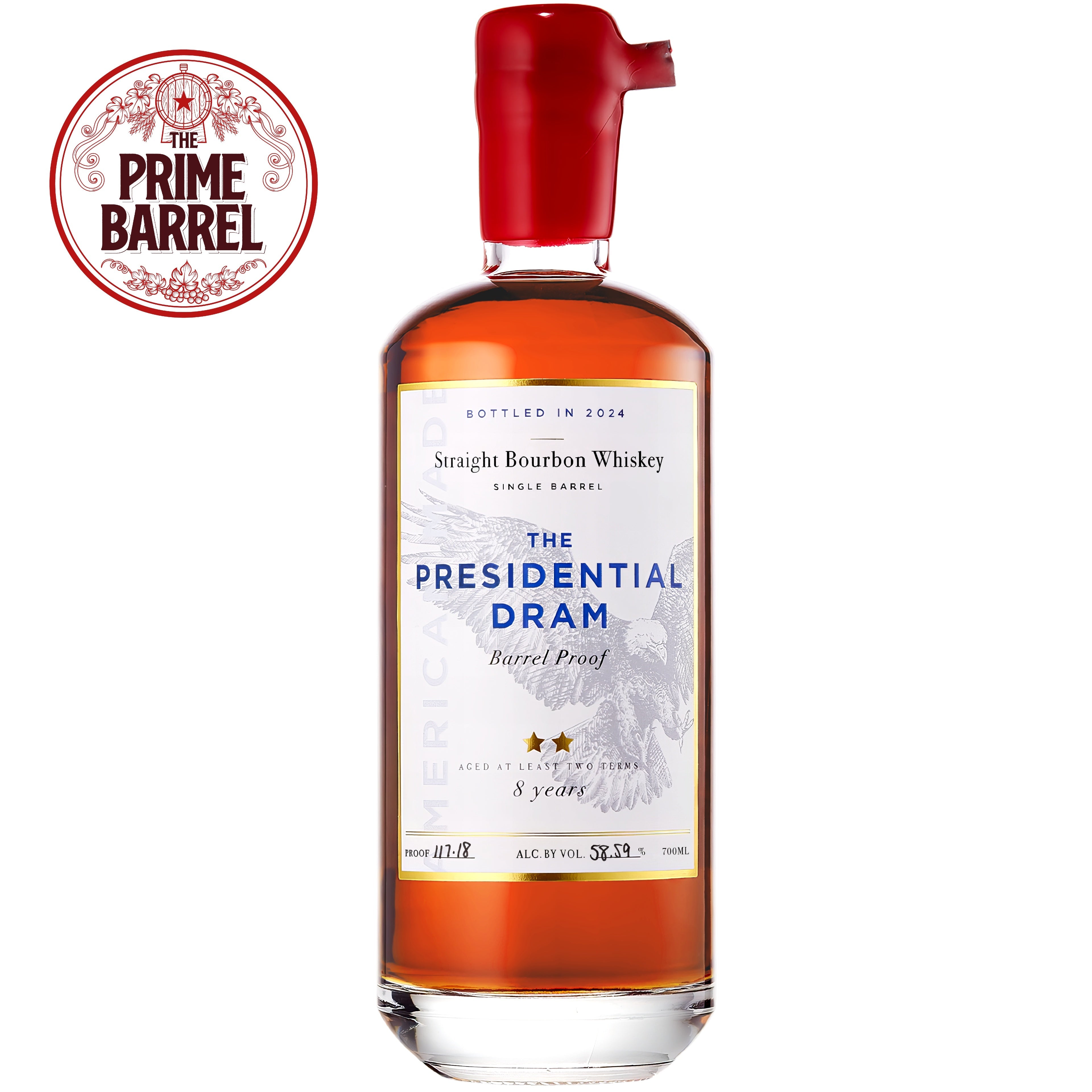 The Presidential Dram "Tater In Chief" 8 Years Old Barrel Proof Straig ...