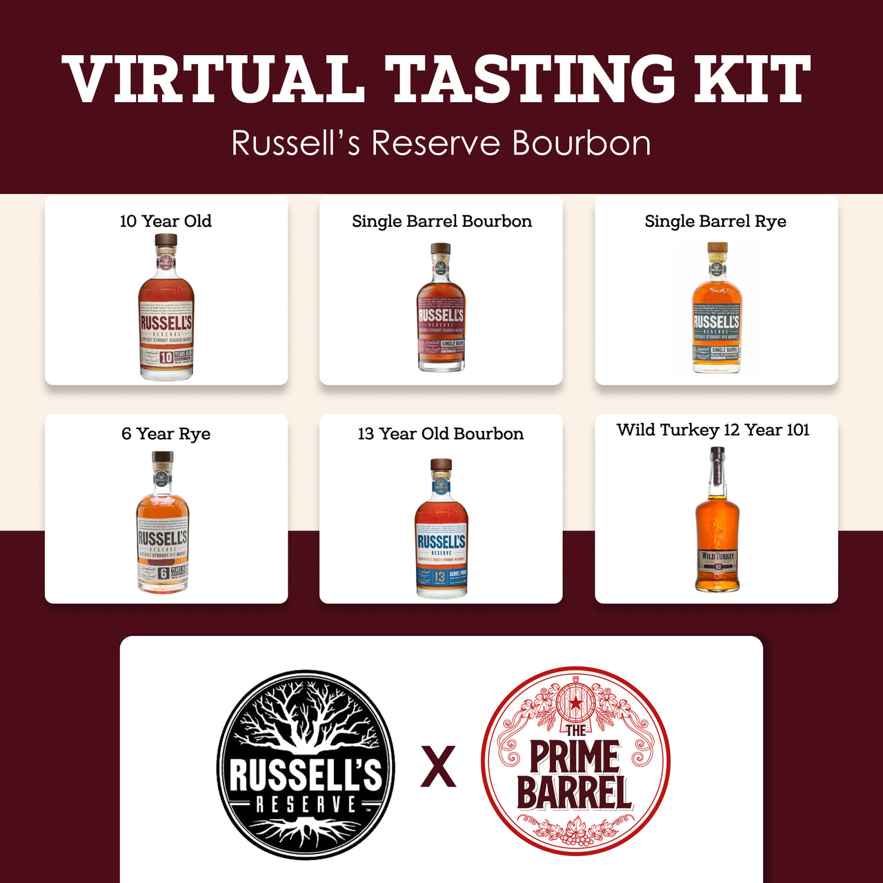 Russell's Reserve Bourbon Sample Set – Prime Barrel - Single-Barrel ...